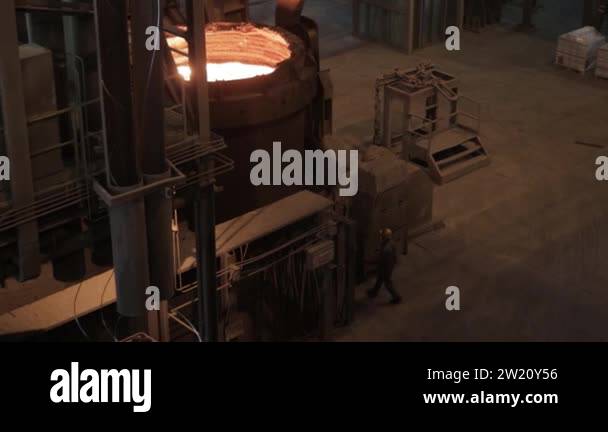 Metallurgist Job Worker In A Steel Plant Hot Molten Metal Pouring ...