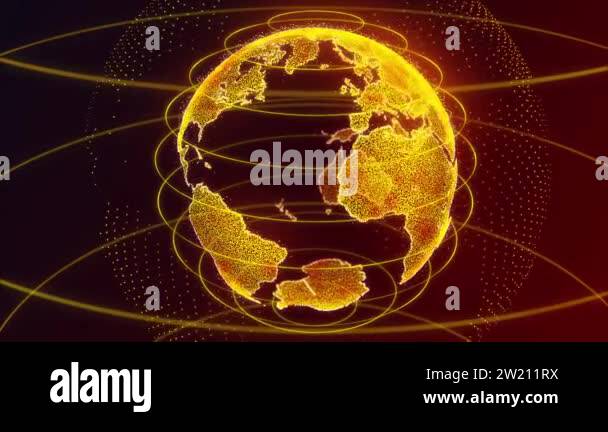 Global Network Connected. Concept Digital World Networks. Abstract ...