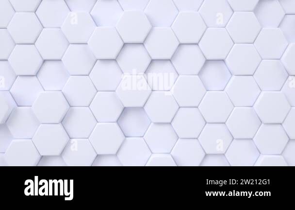 Hexagonal moving looping background. Animated hexagons, honeycomb pattern. 3d render motion ...