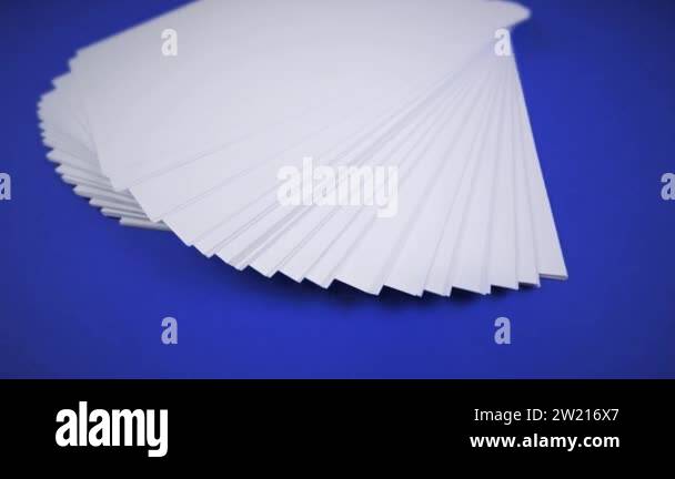 Background that changes colors with white empty paper sheets fan Stock ...