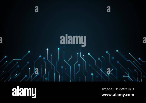 Abstract Cyber Technology Chipset Motherboard Background Animation/ 4k ...