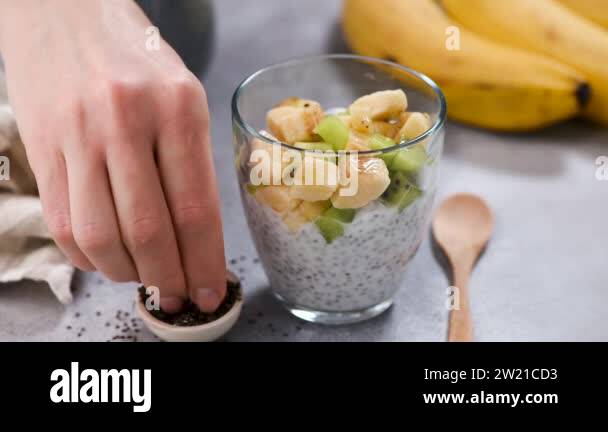 Dessert chia seeds banana Stock Videos & Footage - HD and 4K Video ...
