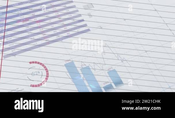 Animation Of Moving Mathematical Equations Over Floating Diagrams And