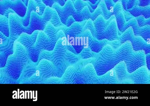 Abstract animation of pixel moving surface. Animation. Undulating color ...