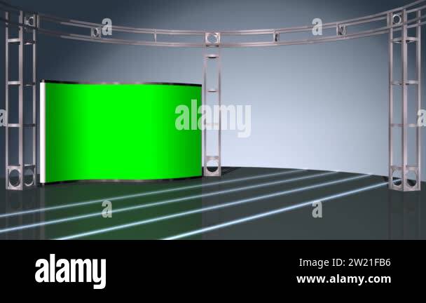 Stage background green screen Stock Video Footage - Alamy
