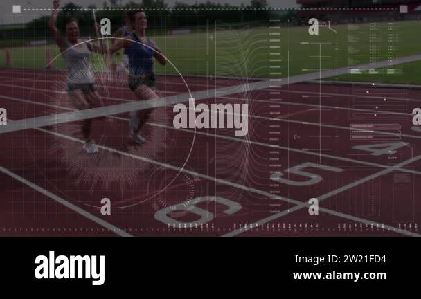 Animation of data processing, scope scanning and analytics with three ...