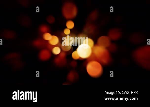 4k 3d Seamless Loop Gold Blurred Bokeh Abstract In Dark Background