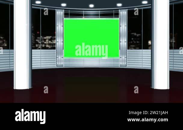 Virtual studio background - green screen Stock Video Footage - Alamy