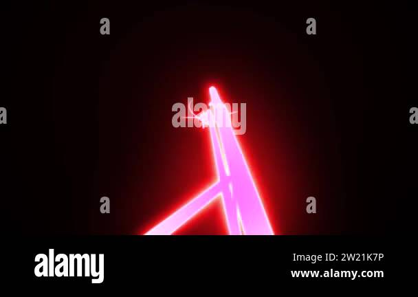 Stroke Lights Speed Flying Background/ 4k animation of a technology ...