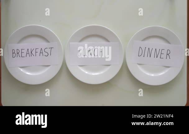 Fasting concept empty plates Stock Videos & Footage - HD and 4K Video ...