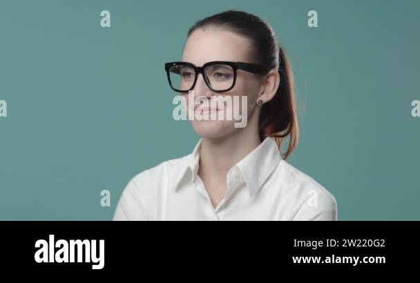 Happy winking business woman Stock Videos & Footage - HD and 4K Video ...