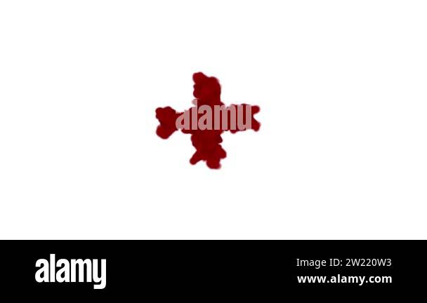 animation with blood plus symbol, appears in center and fades away with ...