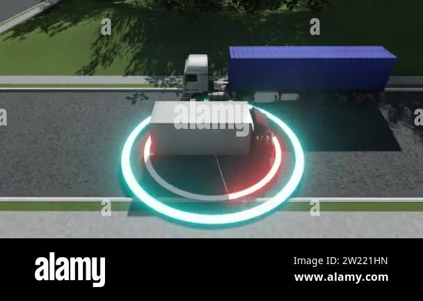 Autopilot truck GPS. Autonomous smart car. Autonomous technology ...