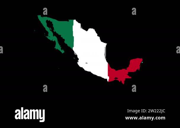 4K Looping Mexico Map Animation Glitch Stock Video Footage - Alamy