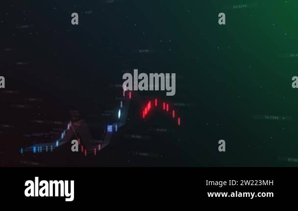 Trader analysis on information paper chart. Business diagram animation ...