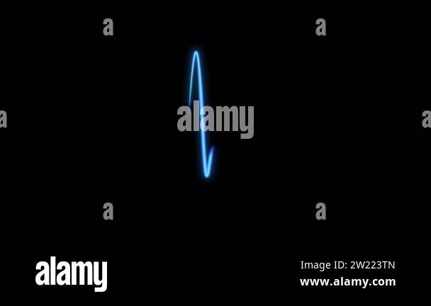 Cardiogram EKG ECG signal. Heart beat wave, pulse rhythm Stock Video ...
