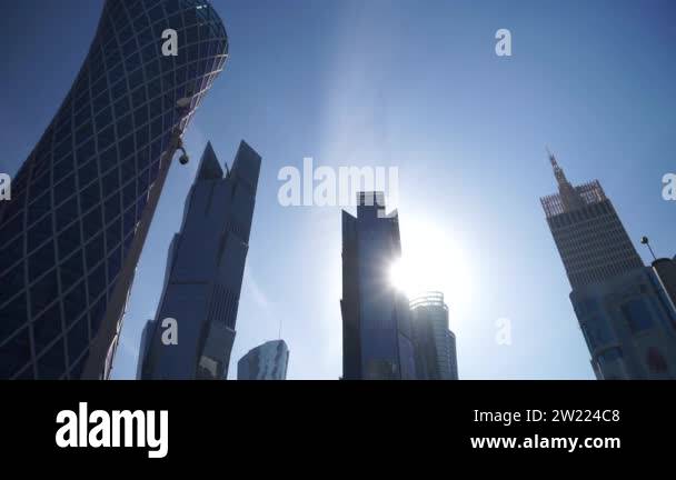 Doha, Qatar - December 2019. Al Bidda Tower and World Trade Center on ...