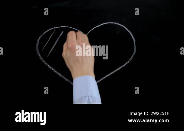 Male hand draws heart symbol Stock Videos & Footage - HD and 4K Video ...