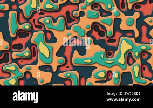 Morphing of a shape similar to a liquid layered topographic map ...