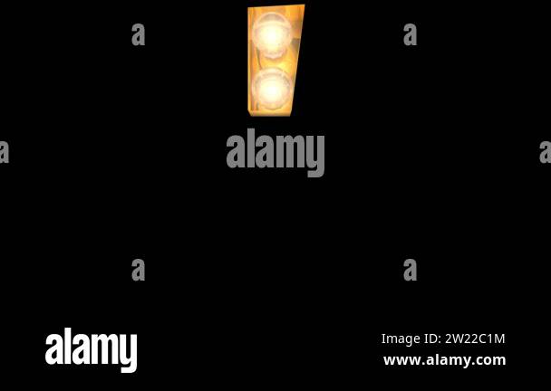 Animated Gold light bulb letters with 4 different blinking animations ...