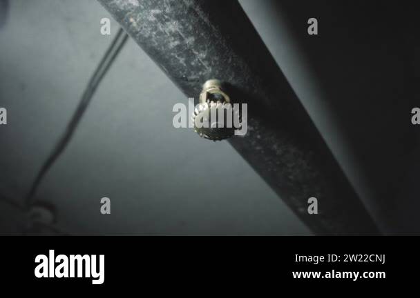 Broken faulty and defective Fire sprinkler system on the pipe in ...