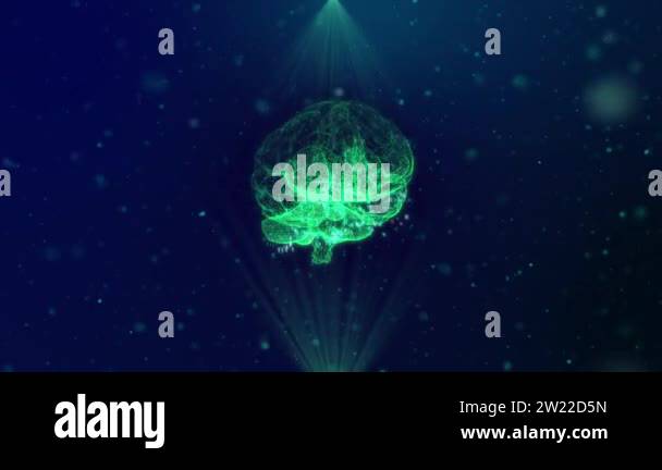 AI Artificial Intelligence. Neural network model. Hologram of the human ...