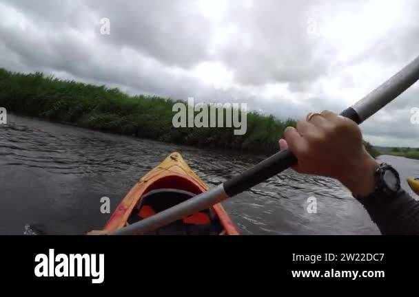 Point of view First Person POV Perspective View of Kayak or canoe ...
