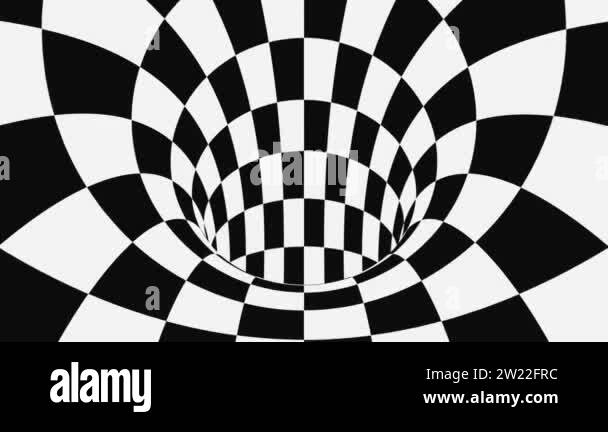 Black and white psychedelic optical illusion. Abstract hypnotic ...