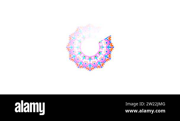 Simple colorful Preloader With mandala with white background. 4k ...