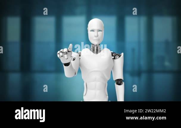 Futuristic robot, artificial intelligence CGI big data analytics and programming Stock Video ...