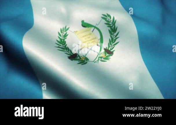 Guatemala flag waving in the wind. National flag of Guatemala. Sign of ...