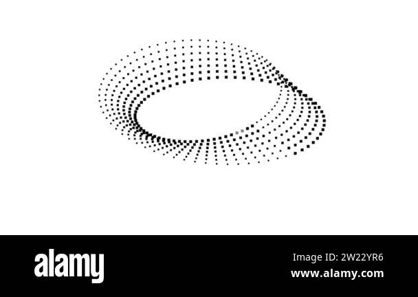 Wobbly Mobius Strip of Pixels Moving in 3d Tube Stock Video Footage - Alamy