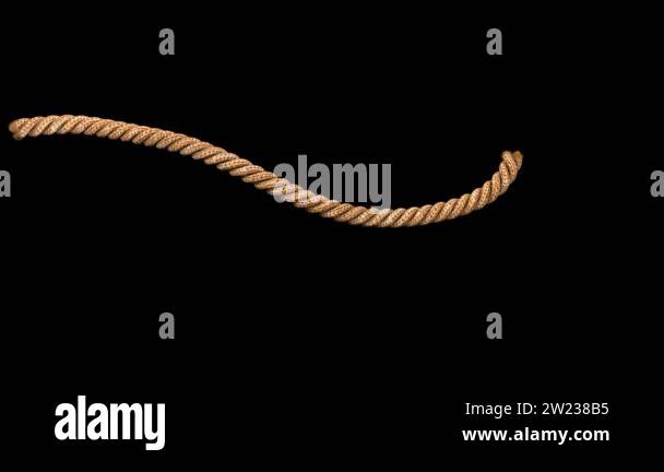 3d animated rope simple knot with separate alpha channel Stock Video ...