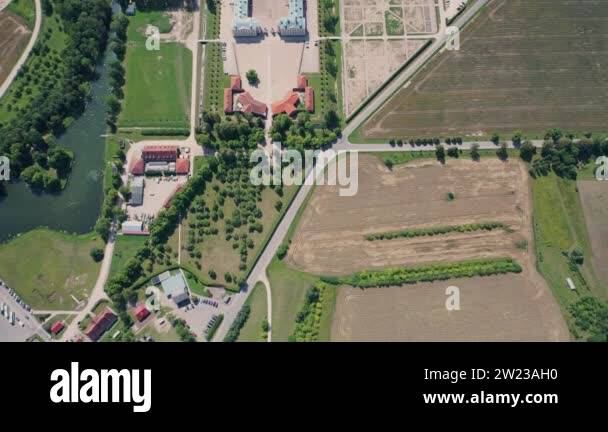 Beautiful panoramic aerial 4K video from flying drone on Rundale ...