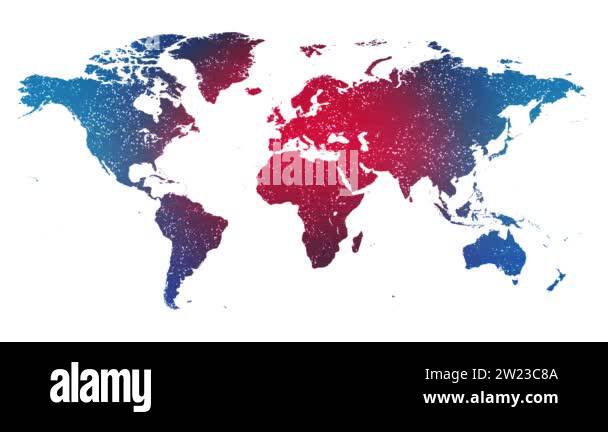 World Map Global Technology Background/4k animation of a hi-tech ...