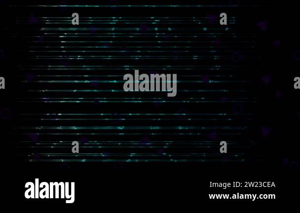 A virtual grid animation with various effects and transitions in space ...