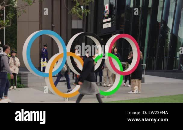 Video of the Olympic Rings monument of the Japan Olympic Museum for the ...