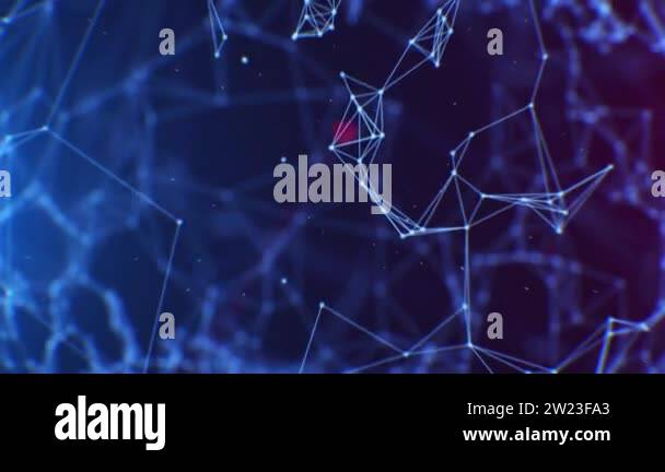 Network Growing Beautiful 3d Animation. Active Camera Movements Around ...