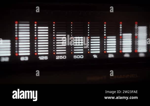 equalizer display with flashing frequency levels Stock Video Footage ...