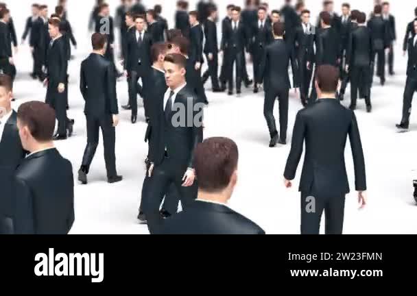 Crowd of Walking Businessmen, 3d Animation Stock Video Footage - Alamy
