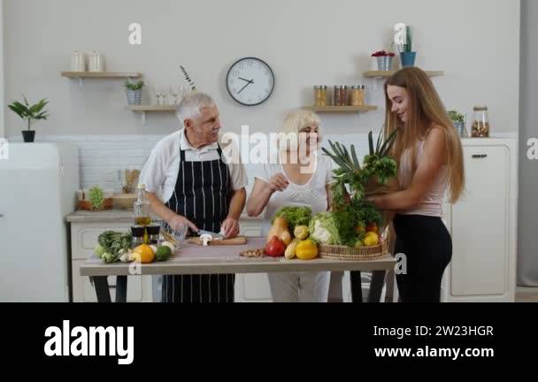 Elderly eating raw vegetables Stock Videos & Footage - HD and 4K Video ...