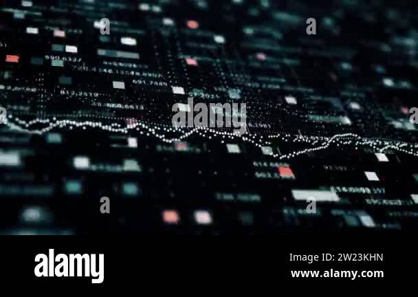 Animation of volatile charts and flowing counters of numbers with ...