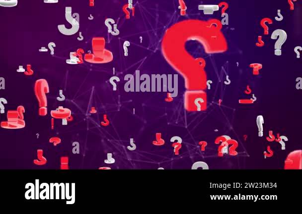 Many shiny Red White random fading question marks blinking Falling ...