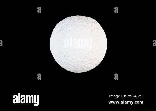 Snowball Earth. 3D rendering simulation of a snowball Earth with ...