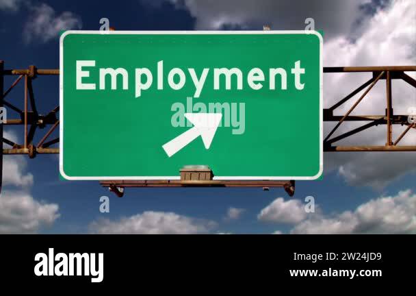 Employment road sign Stock Videos & Footage - HD and 4K Video Clips - Alamy