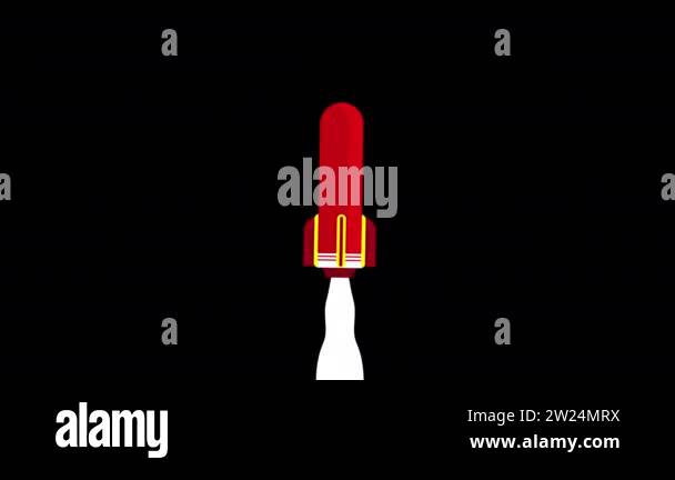 Startup rocket. Rocket taking off animated concept. Animation Stock ...