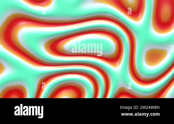 Liquid paint looping animated background. Fluid flowing wavy texture, 3d render dynamic ...