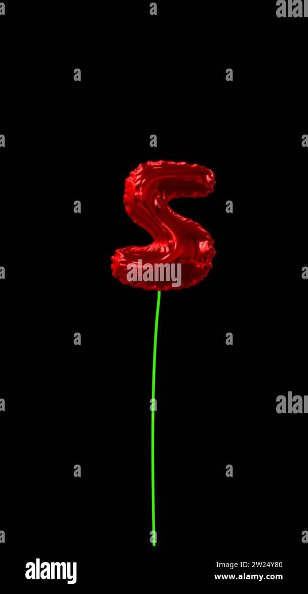 3d animated floating balloon typography text with dynamic string and ...