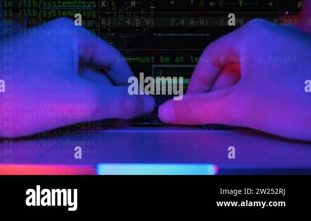 Computer Web Hacker Is Typing Code Virus On Pc Keyboard Web Developer Is Working On Computer