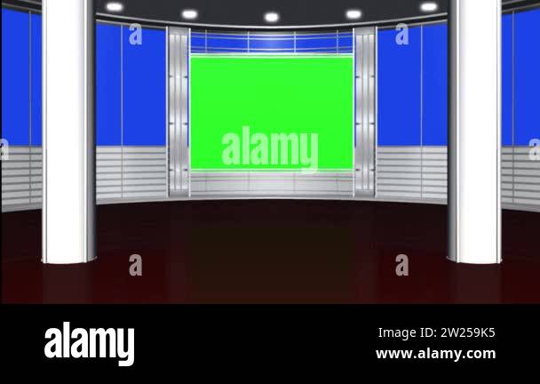 Virtual studio background - green screen Stock Video Footage - Alamy